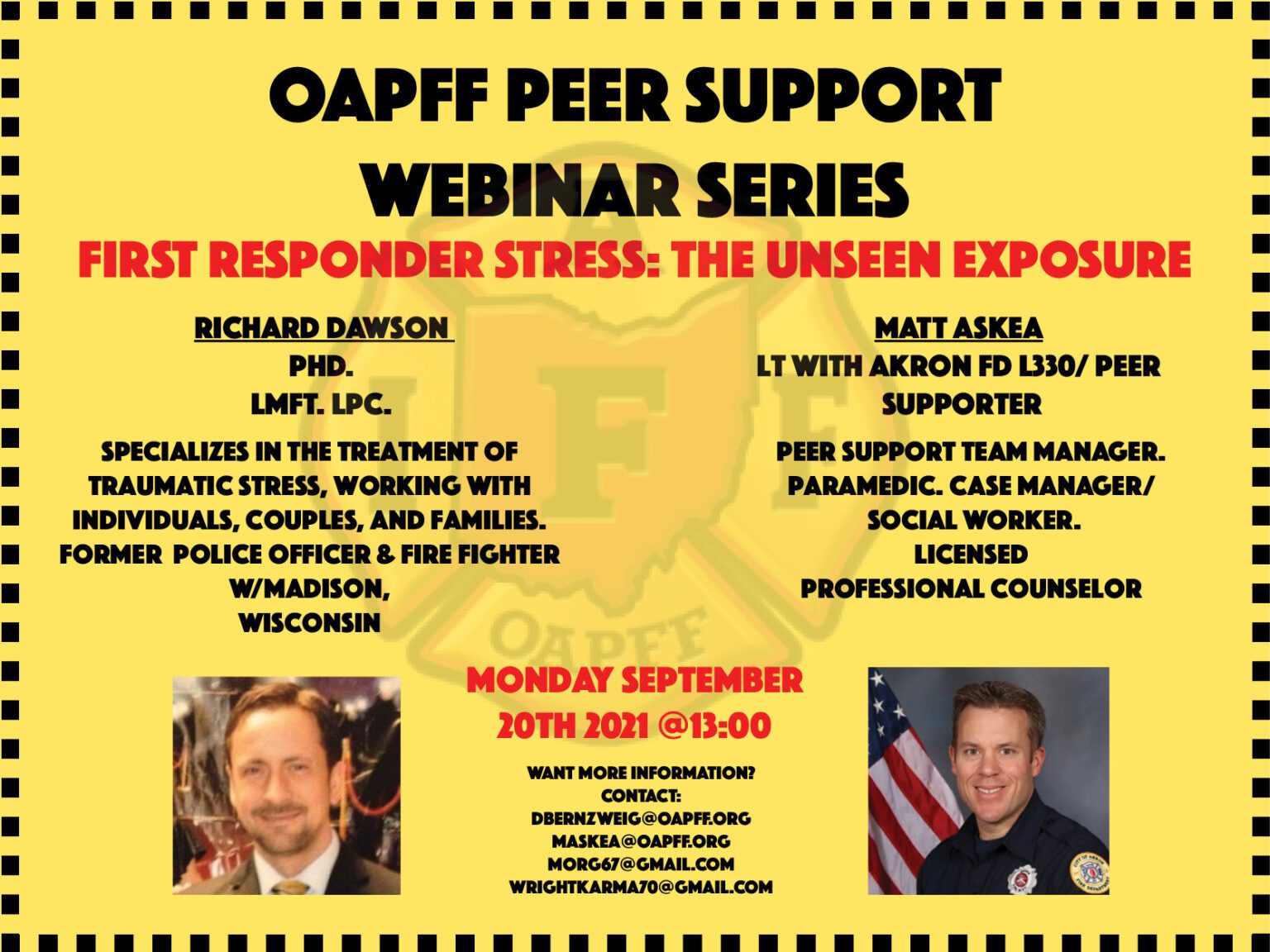 OAPFF Peer Support Webinar Series: First Responder Stress: The Unseen ...